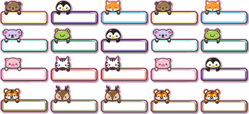 Baby Animals Name Label – PRINTDOTCOM