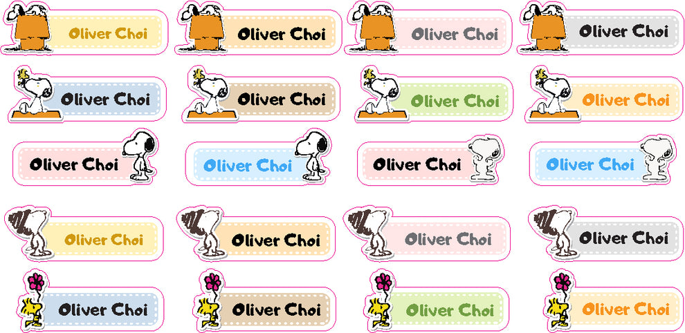 Snoopy Name Label – PRINTDOTCOM